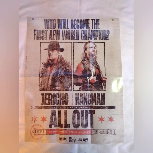 Pro Wrestling Tees | Wall Decor | Jericho Vs Hangman 29 Aew Allout ...